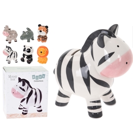 Sparegris i dyredesign - Zebra | Søt for barn